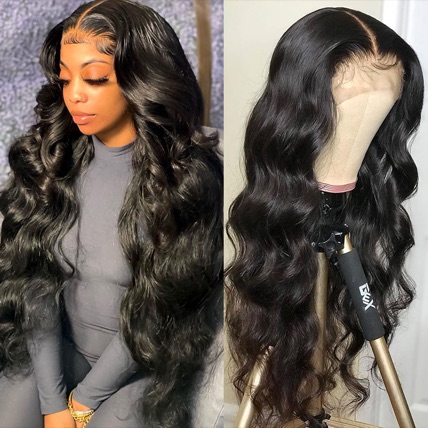 28 inches HD Lace Frontal Wigs Straight And Body Wave Undetectable Lace ...