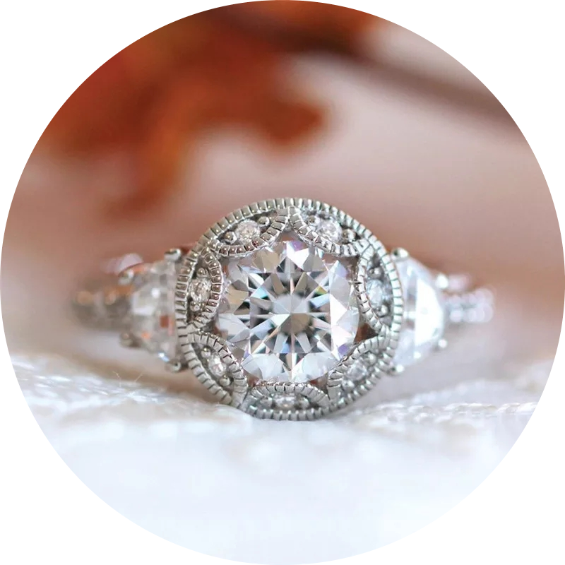 Round cut Sterling silver engagement ring - Bridal Tower | Flutterwave ...