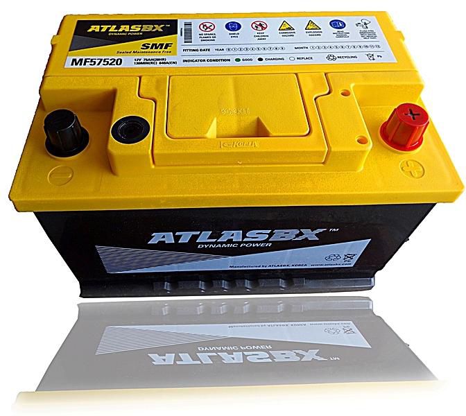 Atlas BX 12V 75AH Automotive Battery - The Battery Master | Flutterwave Store