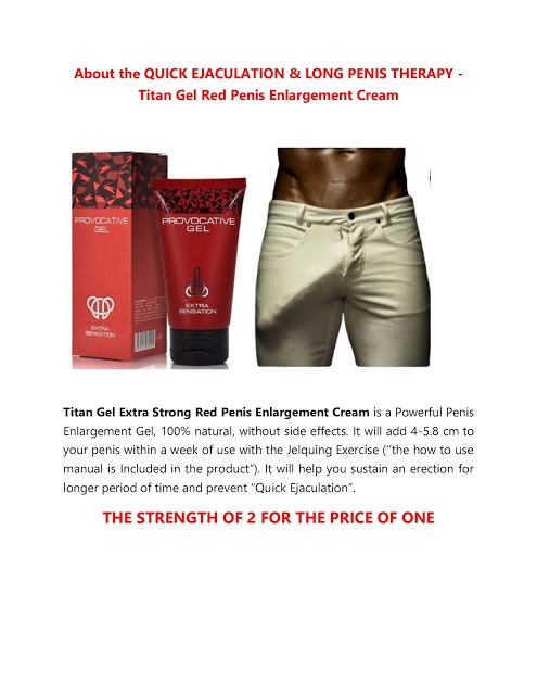 Titan Gel Titan Red Gel (PENIS ENLARGEMENT CREAM) - Cheapest Market ...