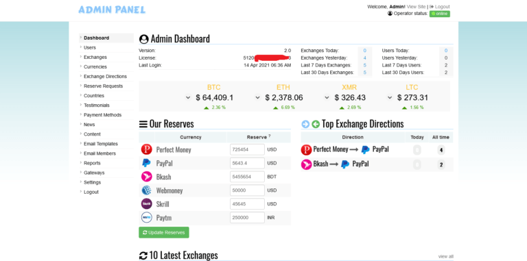 Money Exchange PHP Full Script | Dollar Buy Sell Script HomePHP Script ...