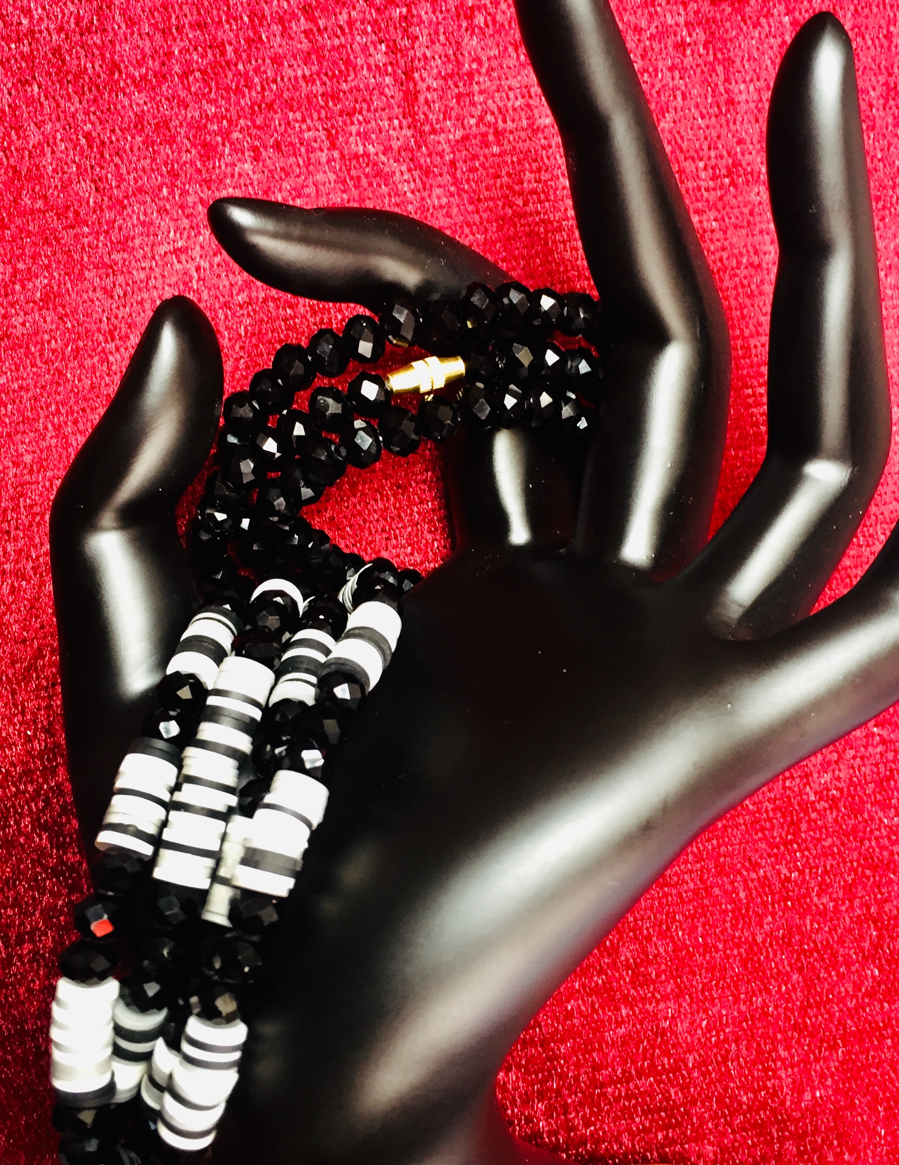 The "STACEY" SET waist beads in white and black - Mosarique ...